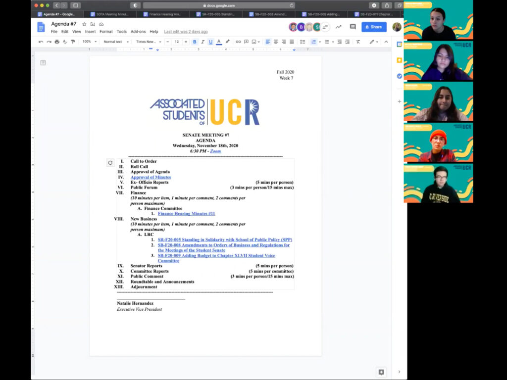 ASUCR approves bill to stand in solidarity with the School of Public ...